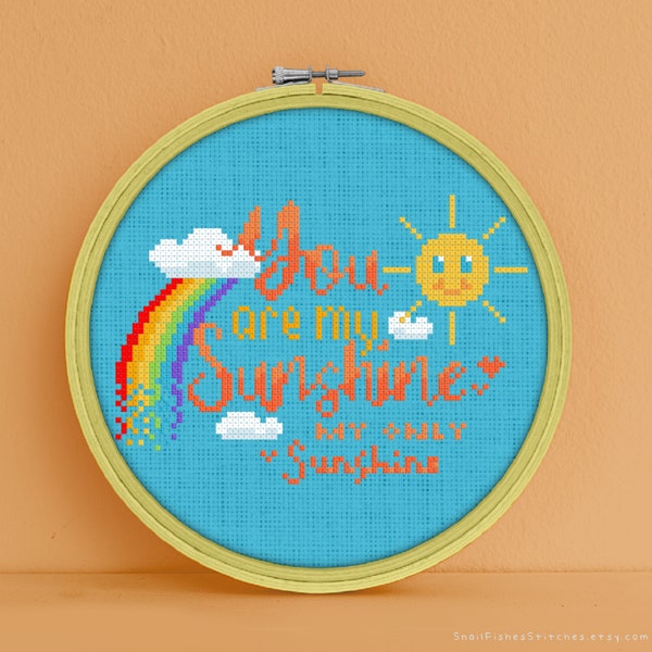 You Are My Sunshine Cross Stitch - Etsy