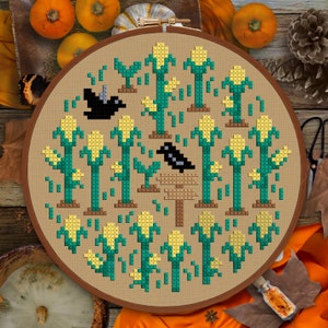 Corn Field Cross Stitch Pattern - Corn Field Cross Stitch - Corn Cross ...