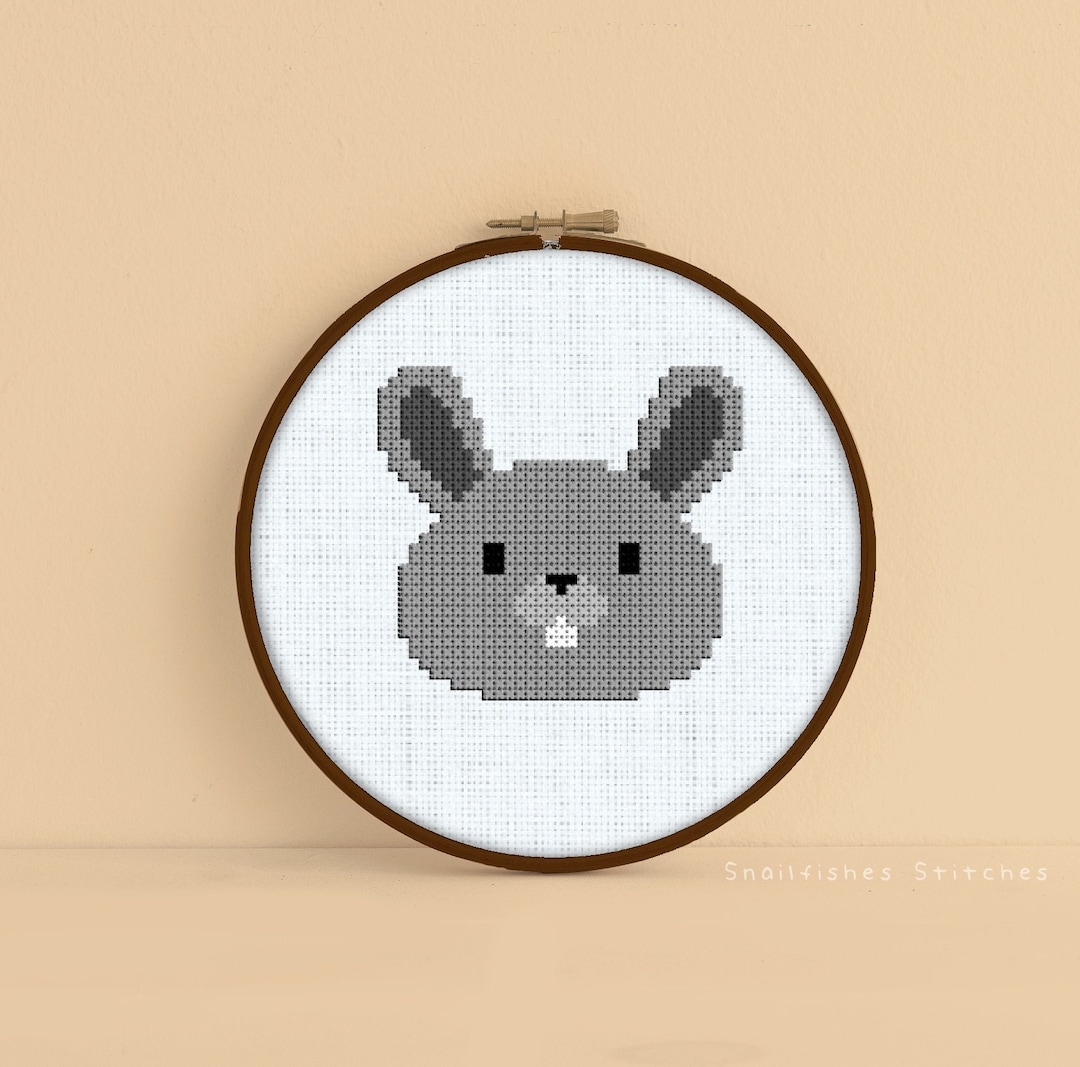 Rabbit Cross Stitch Pattern - Bunny Cross Stitch Pattern - Rabbit ...
