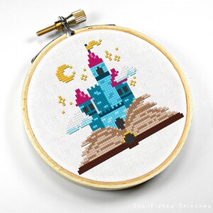 Castle Book Cross Stitch Pattern - Castle Book Cross Stitch - Castle ...