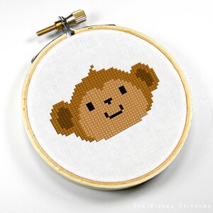 Monkey Cross Stitch Pattern - Monkey Cross Stitch - Jungle Animal Cross Stitch Pattern - Jungle ...