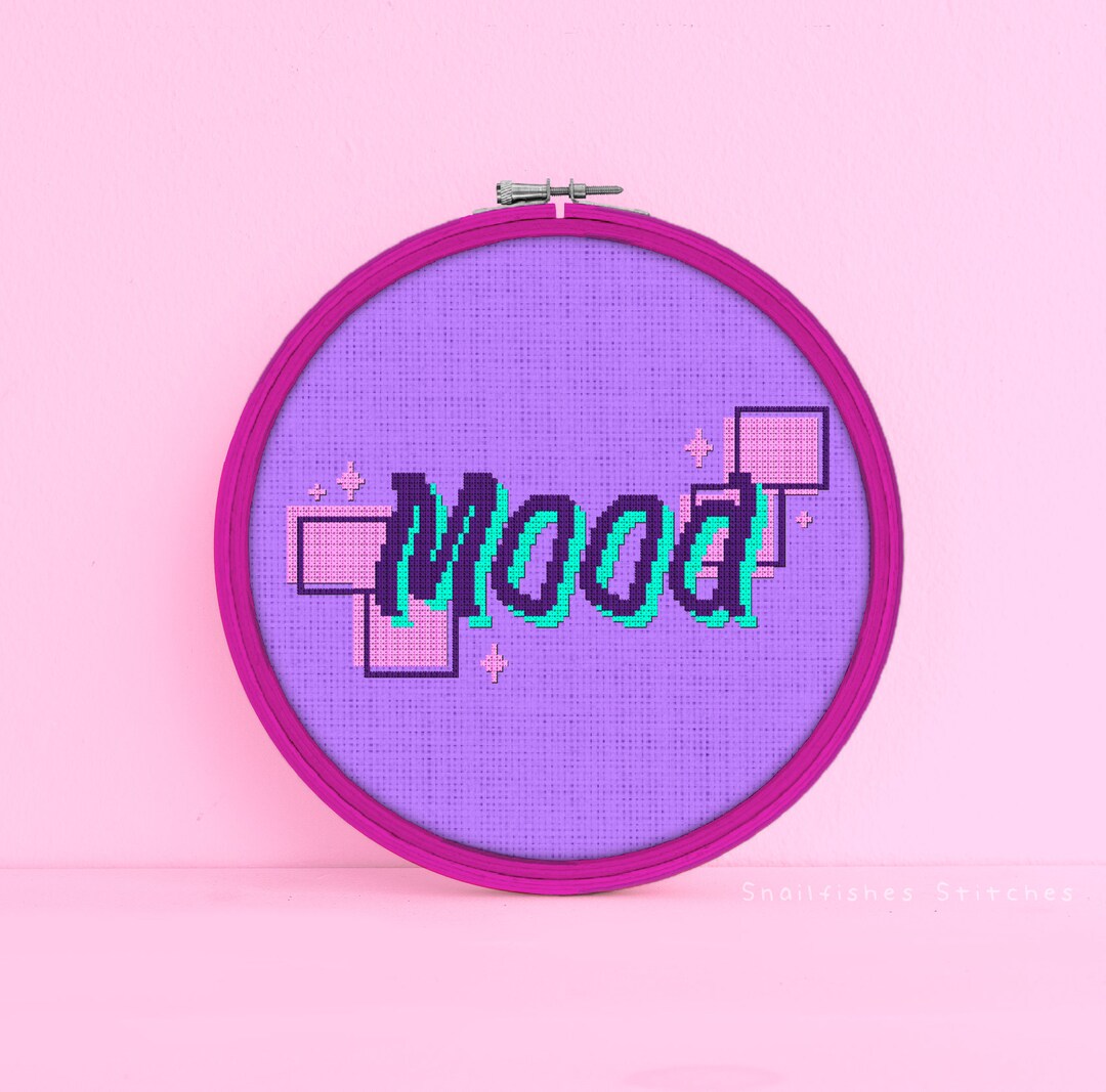 Vaporwave Mood Cross Stitch Pattern - Vaporwave Cross Stitch Pattern ...