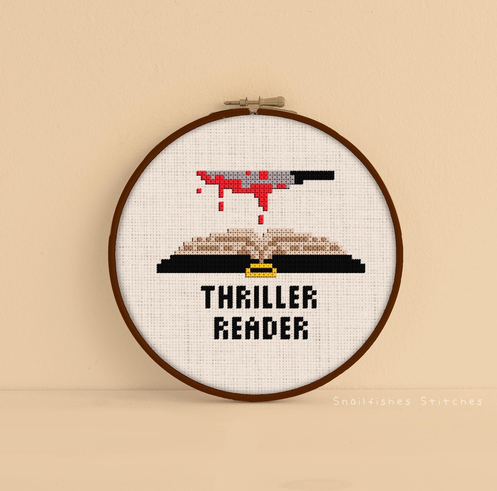 Bookish Thriller Cross Stitch Pattern - Bookish Cross Stitch Pattern ...