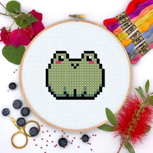 Simple Frog Cross Stitch Pattern - Simple Frog Cross Stitch - Simple ...