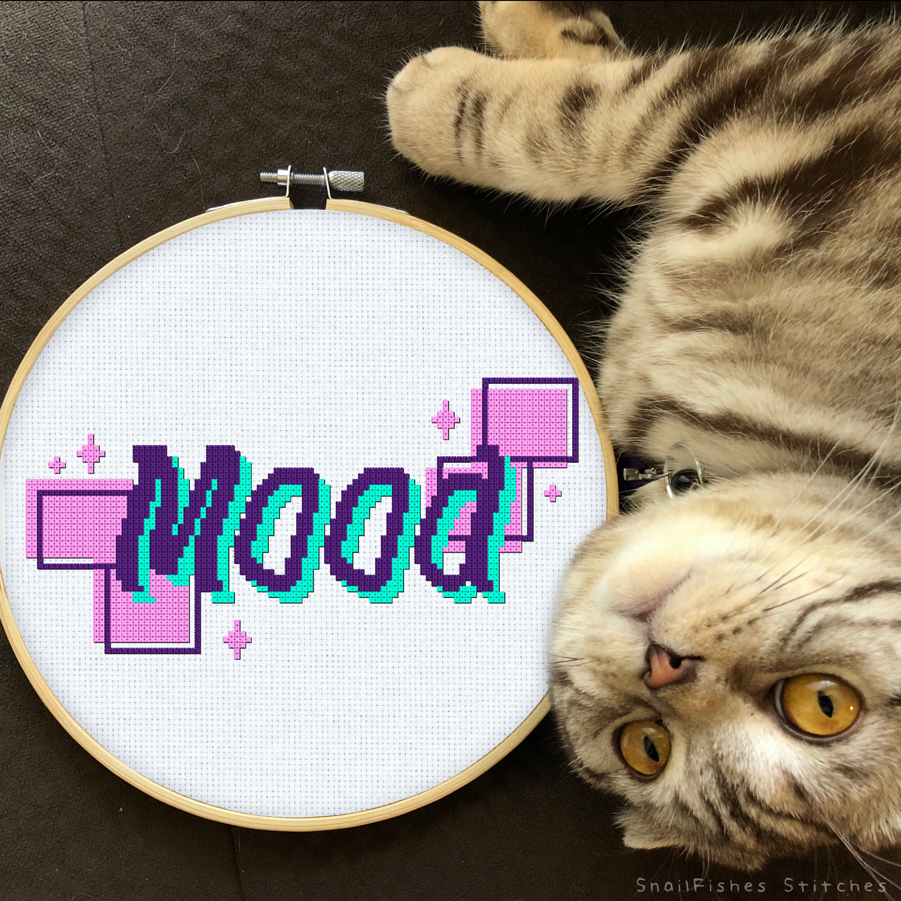Vaporwave Mood Cross Stitch Pattern - Vaporwave Cross Stitch Pattern ...
