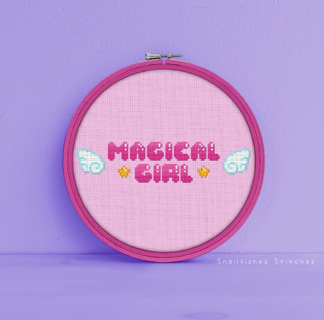 Magical Girl Cross Stitch Pattern - Magical Girl Cross Stitch - Cross ...