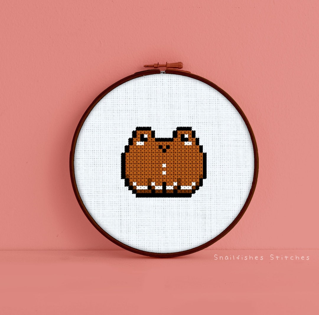 Gingerbread Frog Cross Stitch Pattern - Gingerbread Frog Cross Stitch ...