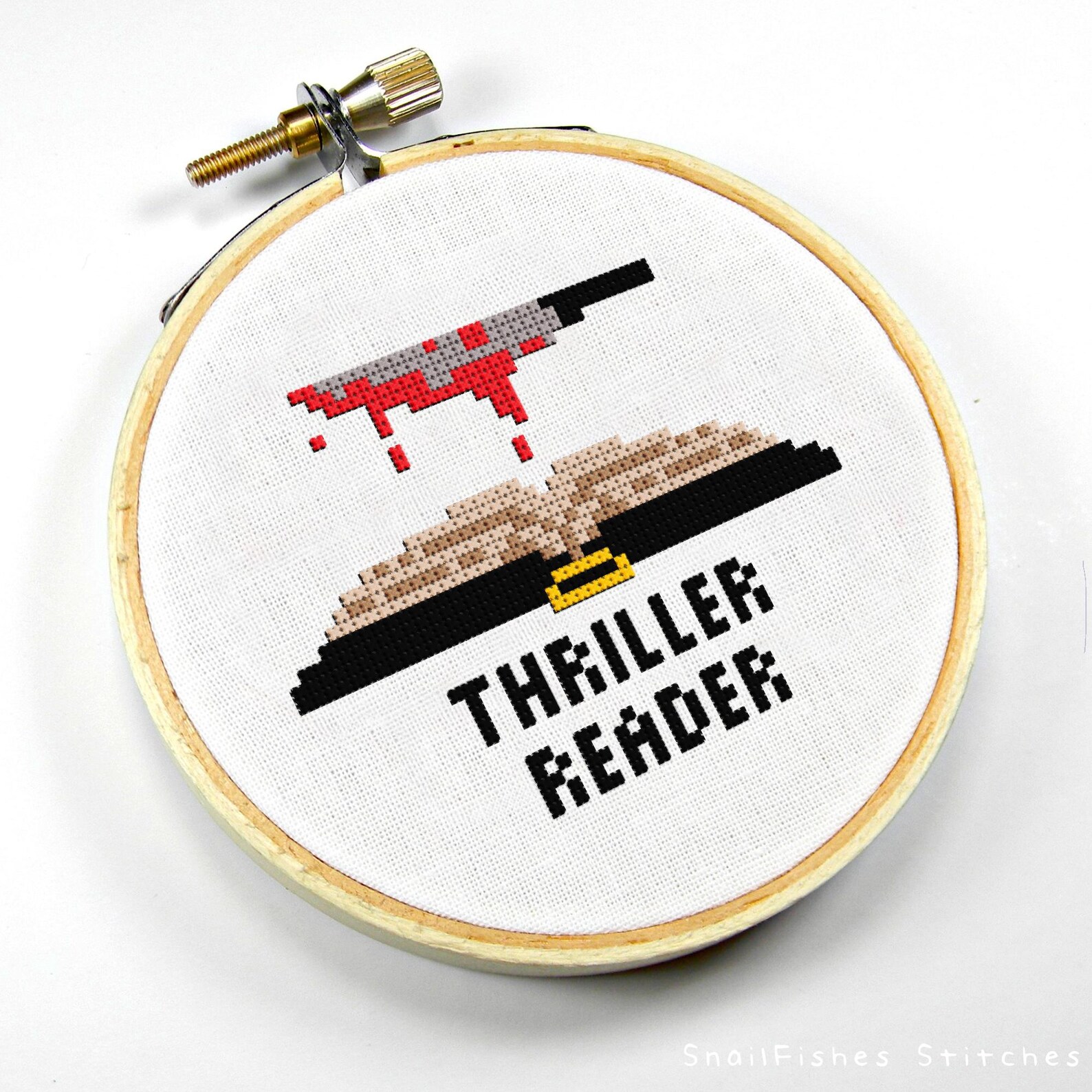 Bookish Thriller Cross Stitch Pattern - Bookish Cross Stitch Pattern ...