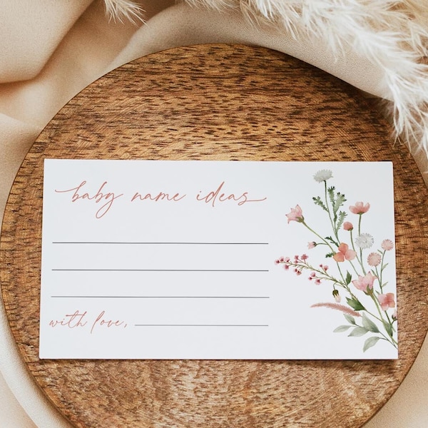 Girl Baby Shower Name Cards - Etsy