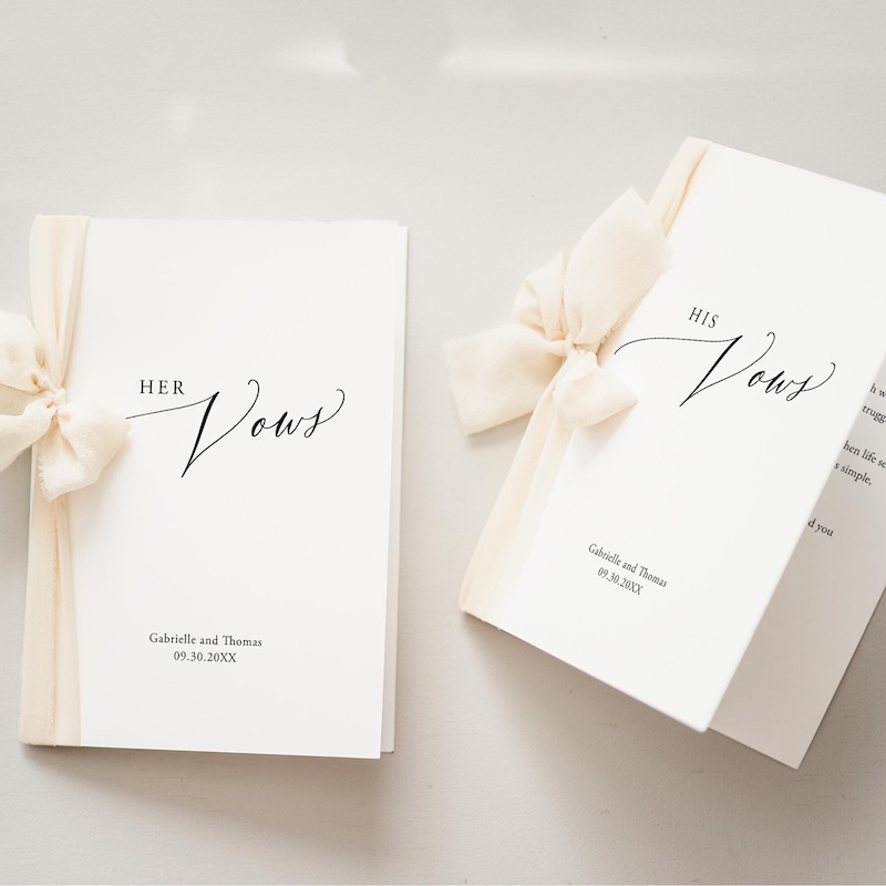 Vows Booklet - Etsy