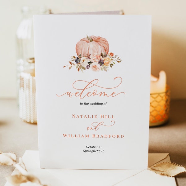 Fall Wedding Program - Etsy