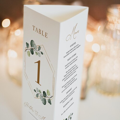 Merlot Tri-fold Table Number Template Editable Tri-fold Table - Etsy