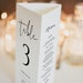 Modern Tri-fold Table Number Template, Triangle Menu Stand, Minimalist ...