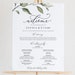 Printable Wedding Program Poster, Wedding Program Board Template ...