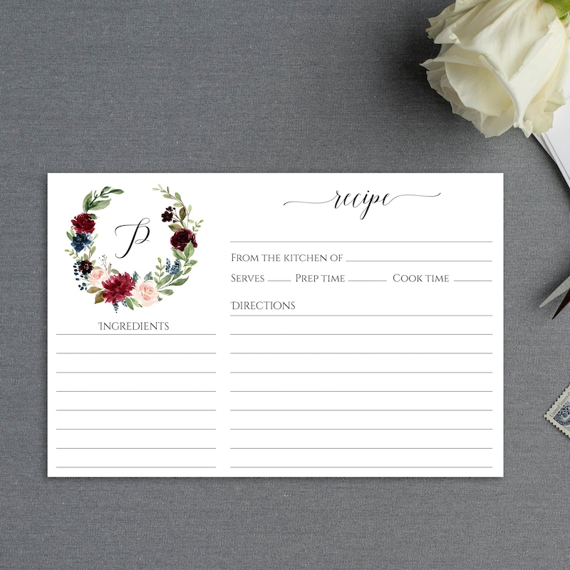 Personalized Recipe Cards - Etsy