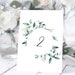 Eucalyptus Table Numbers, Instant Download, Printable Wedding Table ...