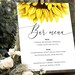 Sunflower Bar Menu Sign Template Download the Bar Sign Bar | Etsy