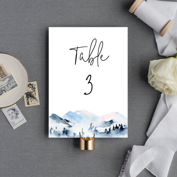 Mountain Table Numbers - Etsy