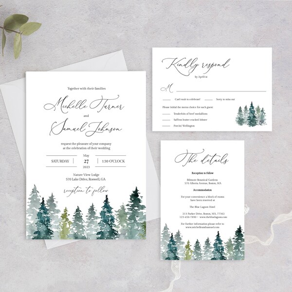 Tree Wedding Invite - Etsy