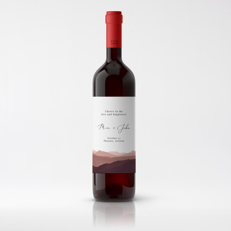 Desert Wine Label Template Instant Download Editable Cheers - Etsy