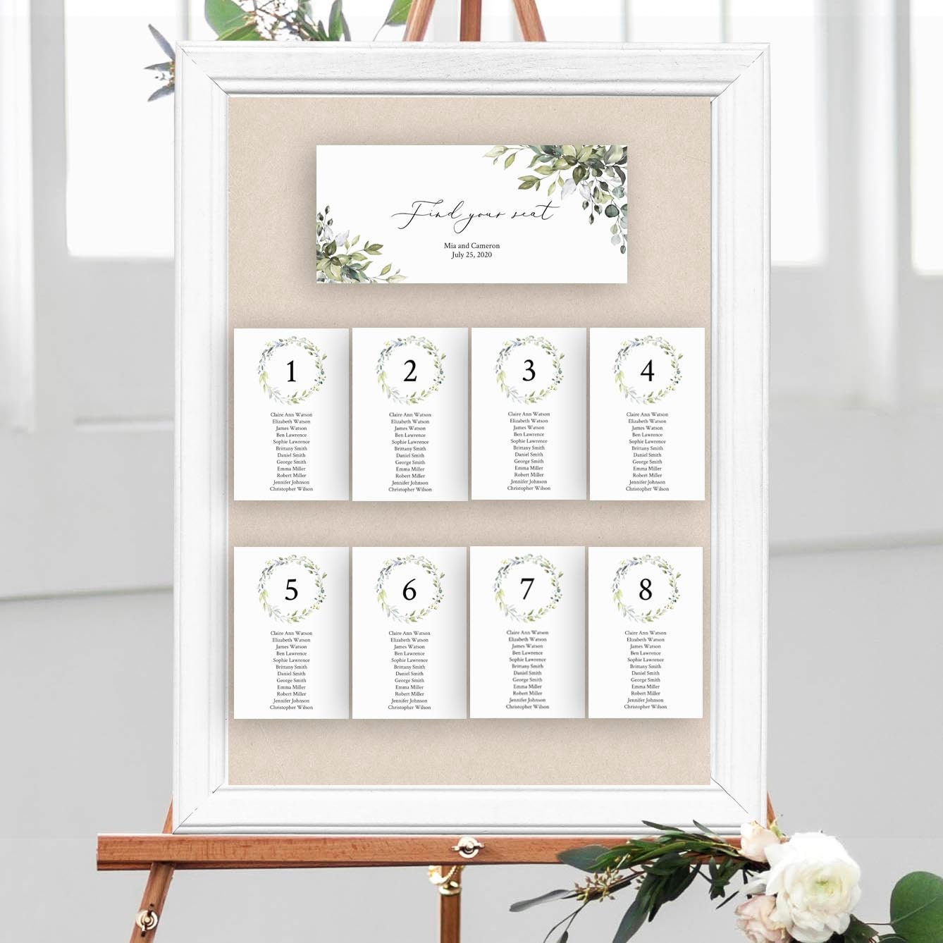 Wedding Seating Cards Fully Editable Seating Cards Templett | Etsy