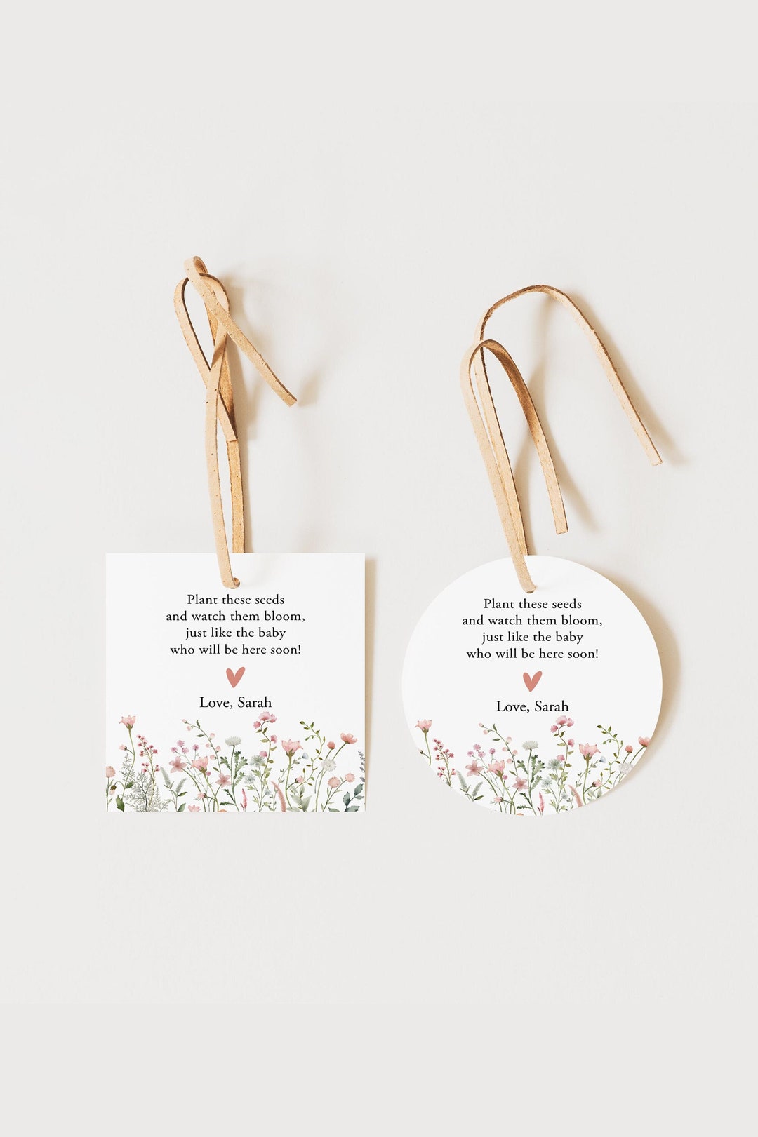 Wildflower Seed Tag Baby Sprinkle Favor Tag Seed Packet Tag A Little ...