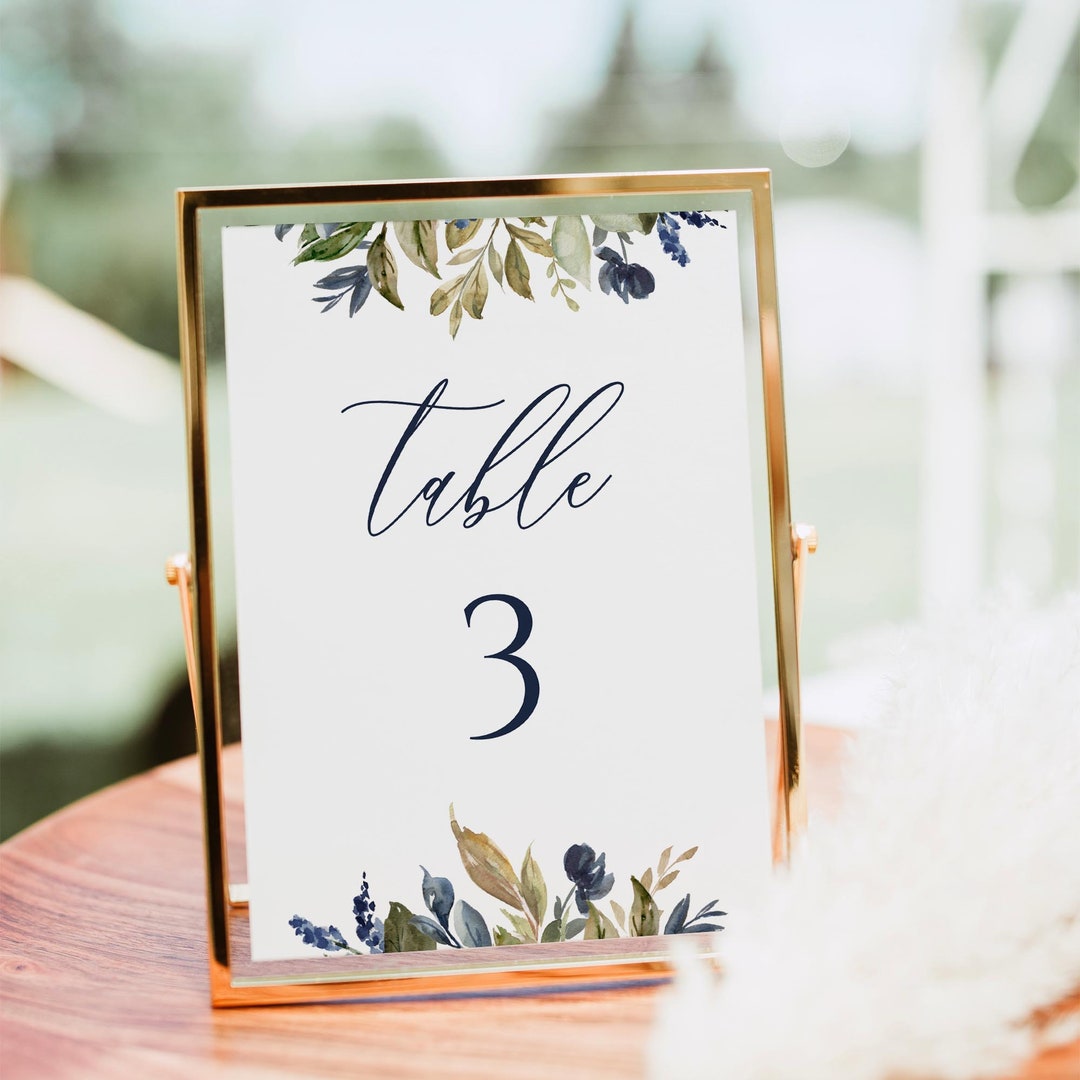 Wedding Table Number Template, Instant Download, Fully Editable Table ...