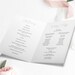 Folded Wedding Program Template Download Fully Editable - Etsy