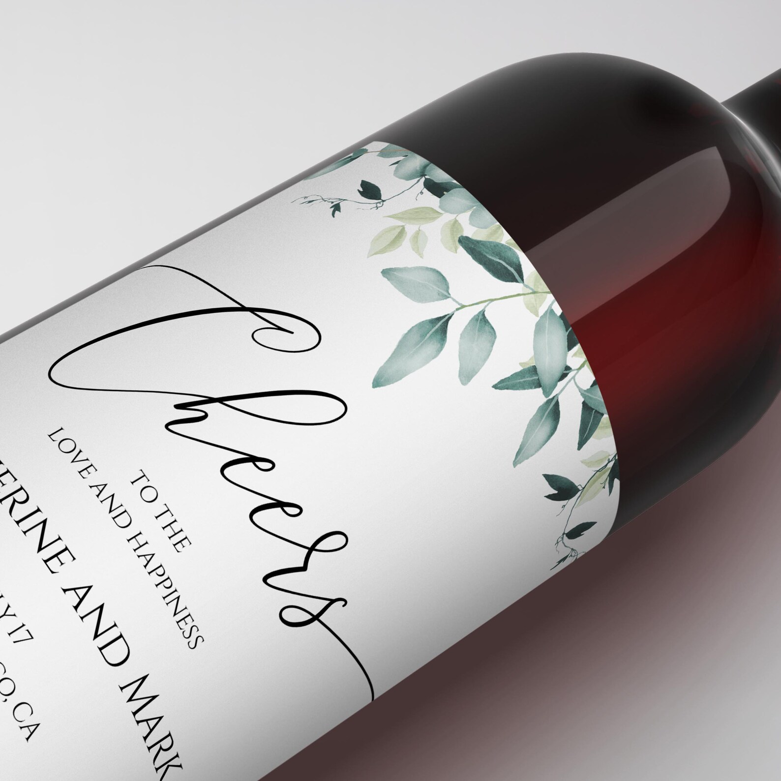 Eucalyptus Wine Label Template Instant Download Editable | Etsy