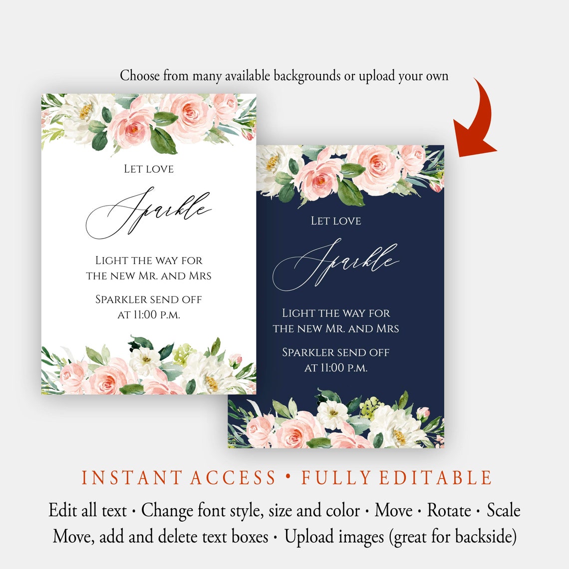 Custom Wedding Sign Template Fully Editable Templett | Etsy