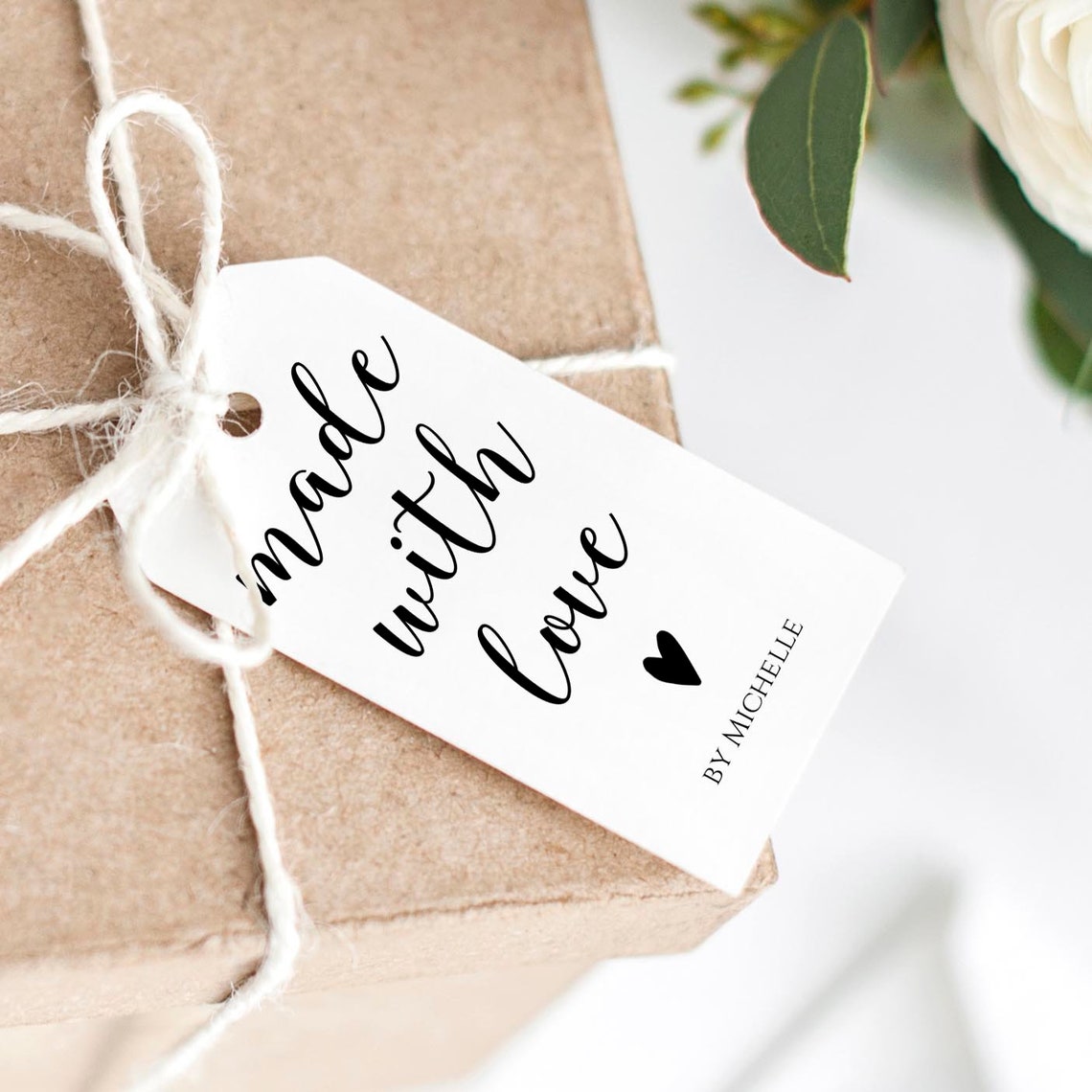 Rustic Made With Love Tag Template Editable Made With Love - Etsy