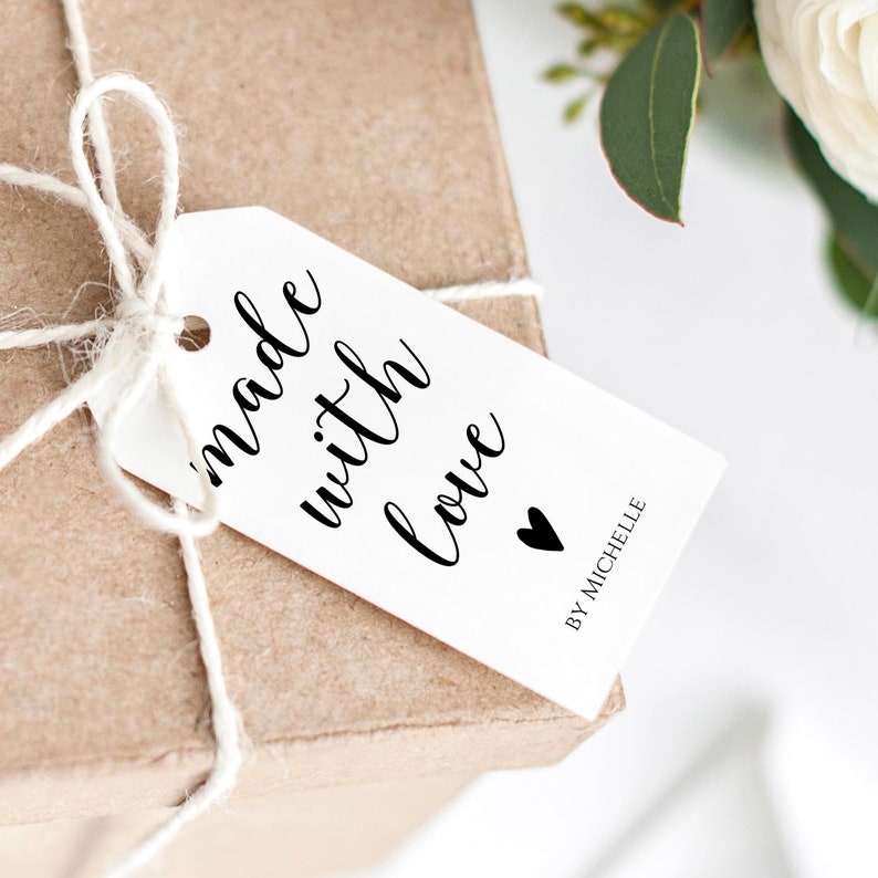 Rustic Made With Love Tag Template Editable Made With Love - Etsy