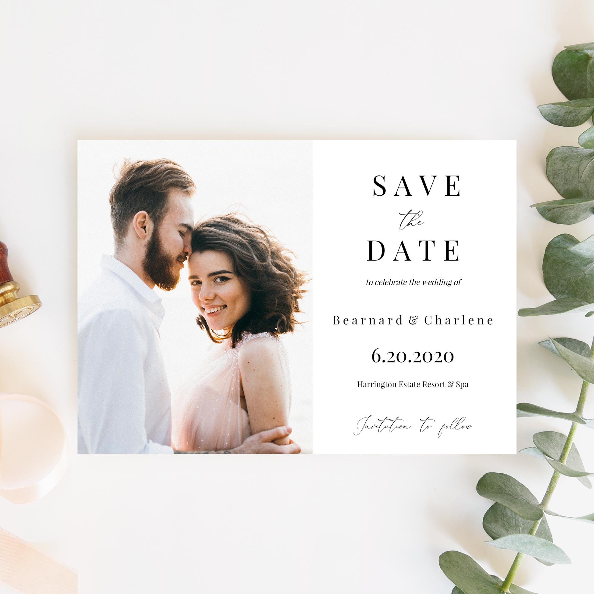 Editable Photo Save the Date Template Save the Date Card | Etsy