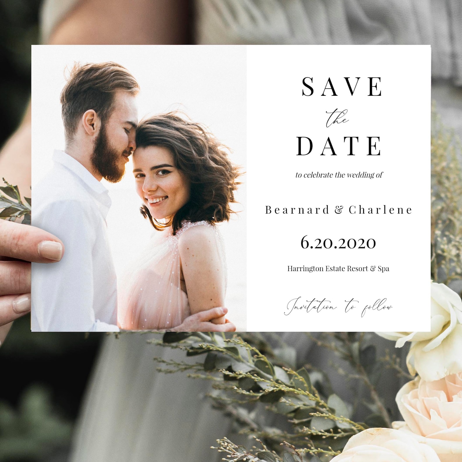 Editable Photo Save the Date Template Save the Date Card | Etsy