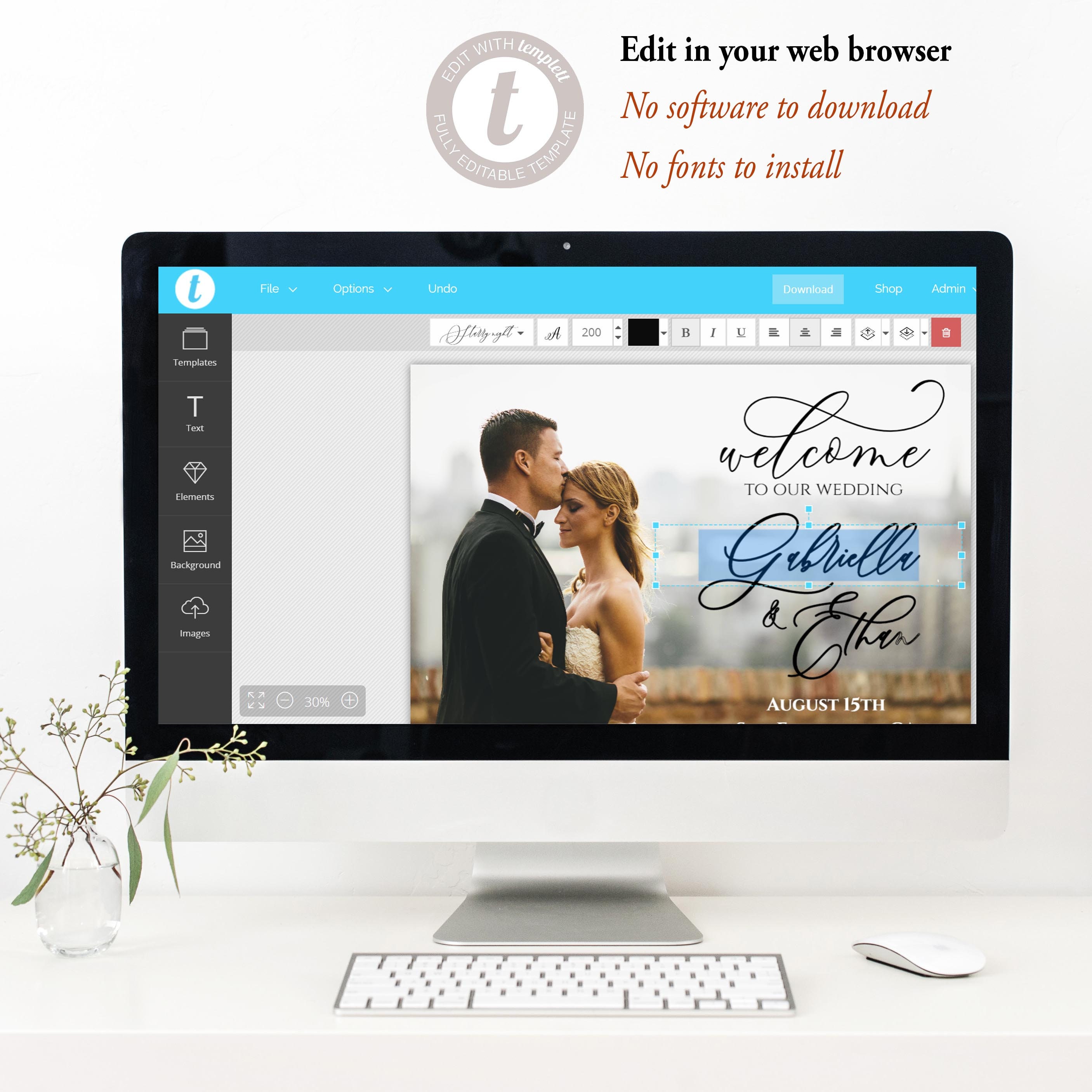 Landscape Photo Welcome Sign Editable Wedding Welcome Sign - Etsy