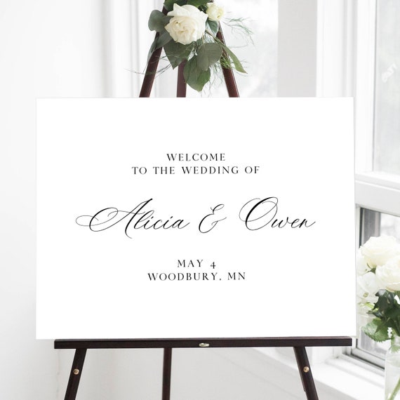 Classic Welcome Sign Template Instant Download Modern | Etsy