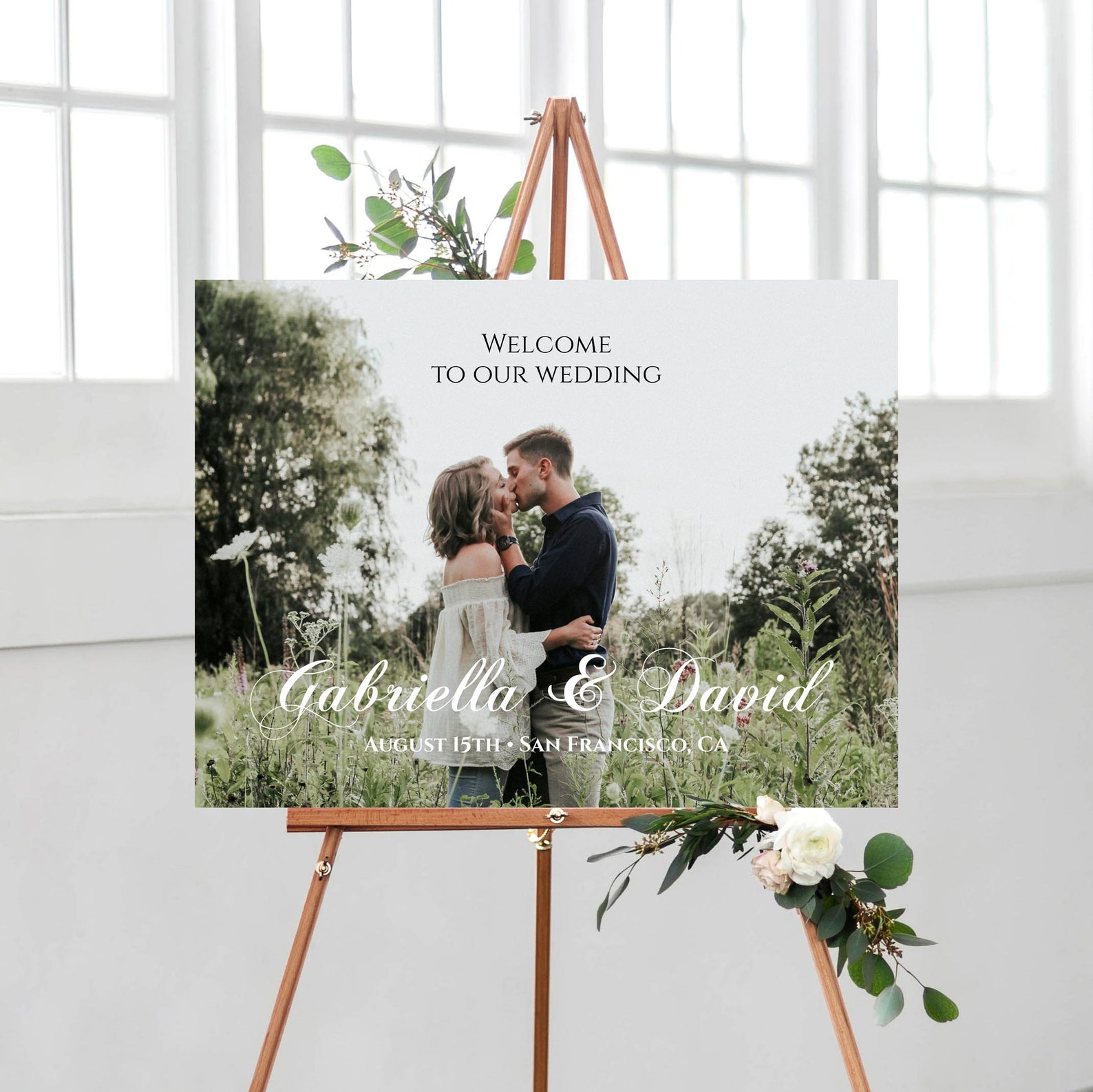 Photo Welcome Sign Editable Wedding Welcome Sign With Photo | Etsy