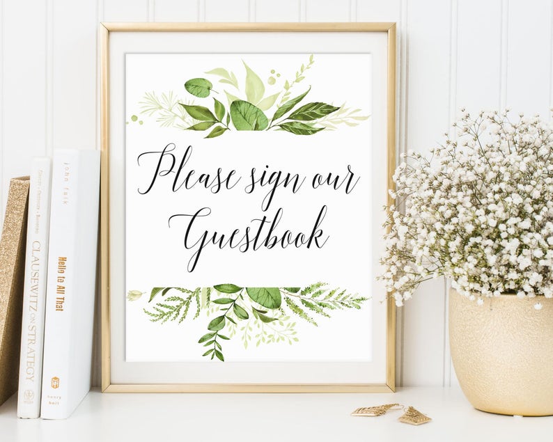 Please Sign Our Guestbook Sign Wedding Guestbook Printable - Etsy
