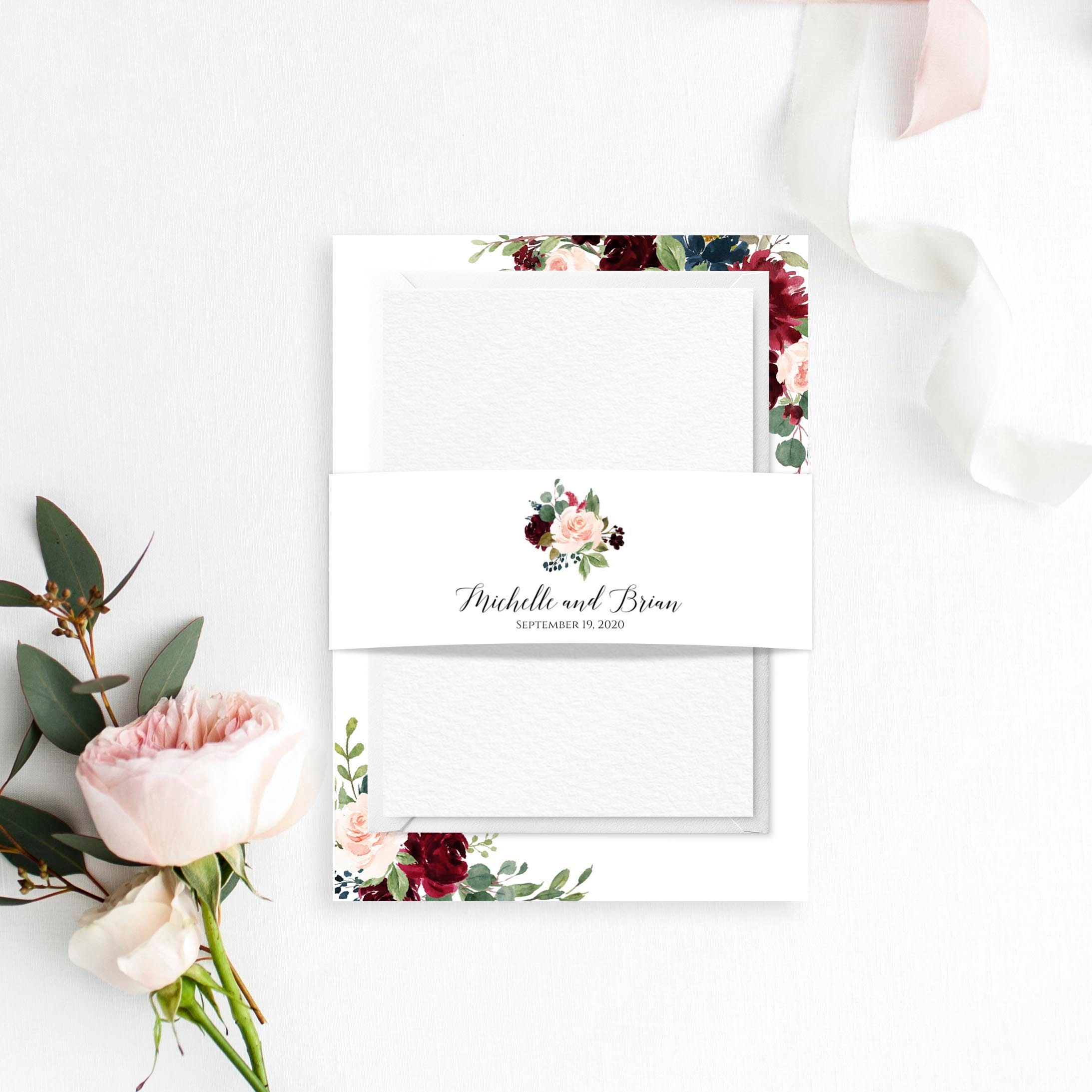 Wedding Belly Band Template Editable Belly Band Printable - Etsy