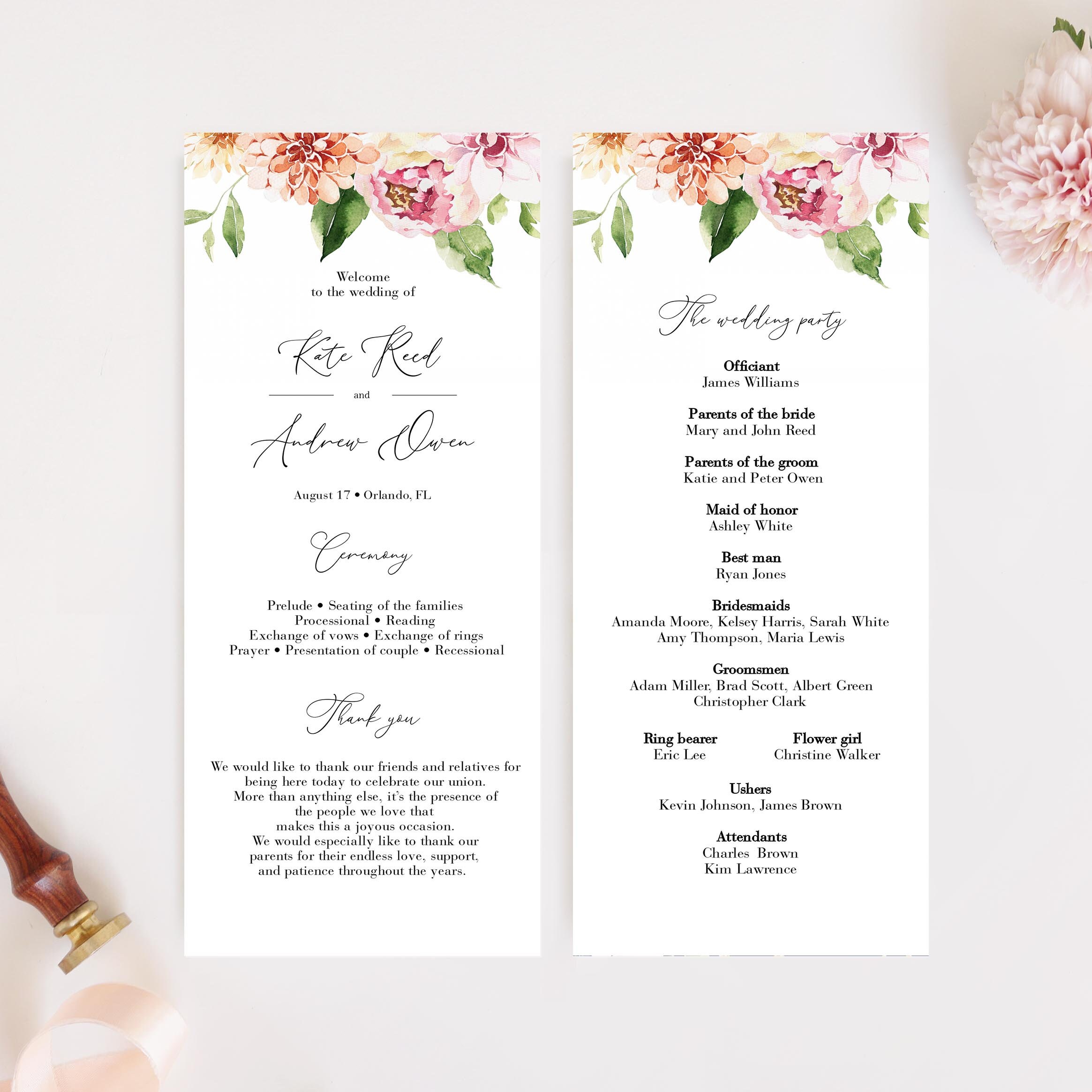 Wedding Program Sample Sites unimi it