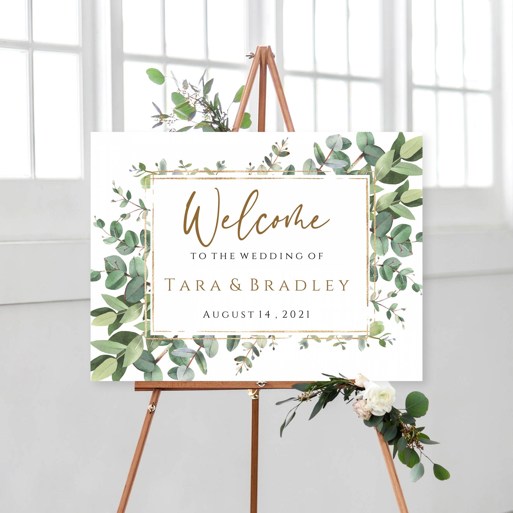 Eucalyptus Welcome Sign Template Instant Download Editable - Etsy