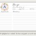 Recipe Card Template Editable Recipe Cards Monogram Recipe - Etsy