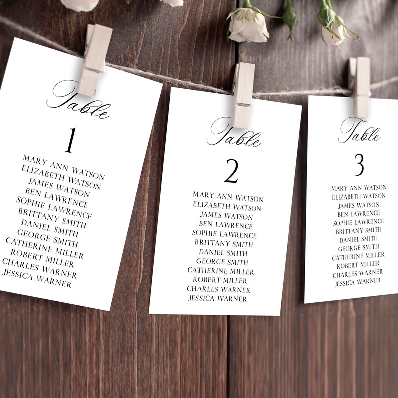 DIY Modern Seating Chart Template Editable Script Seating - Etsy