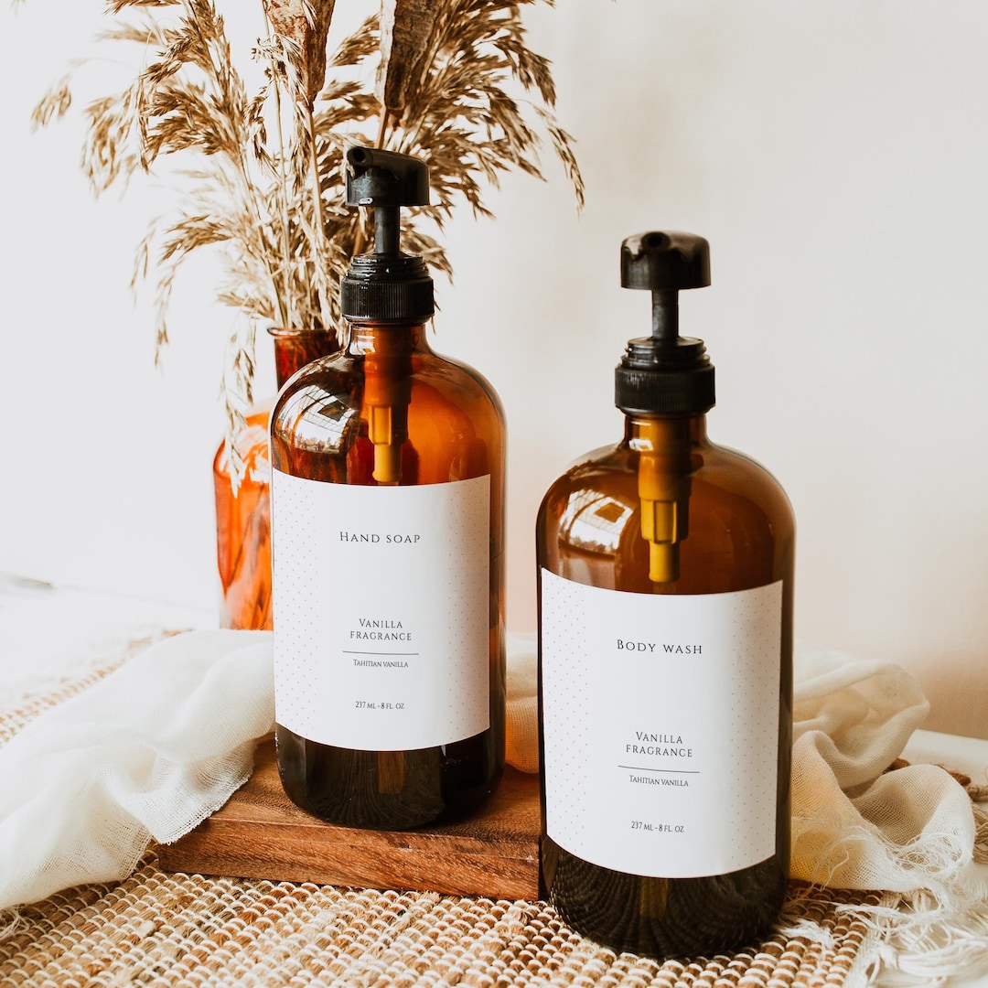 Minimalist Soap Label Template, Printable Body Wash Labels, Editable ...