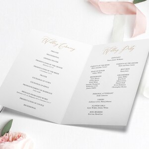 Folded Wedding Program Template Fully Editable Templett - Etsy