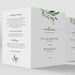 Folded Wedding Program Template Fully Editable Folded - Etsy