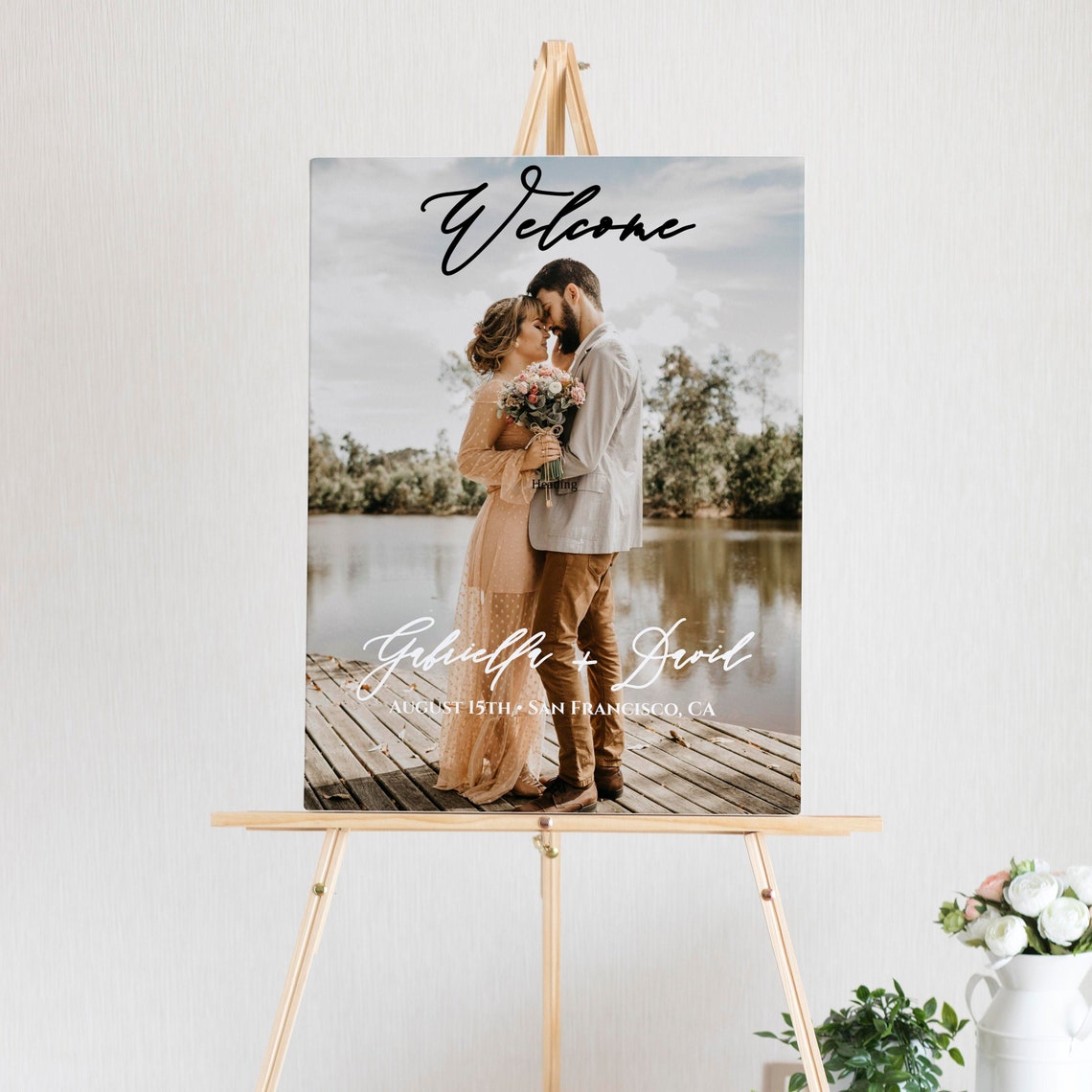 Photo Welcome Sign Editable Wedding Welcome Sign With Photo | Etsy