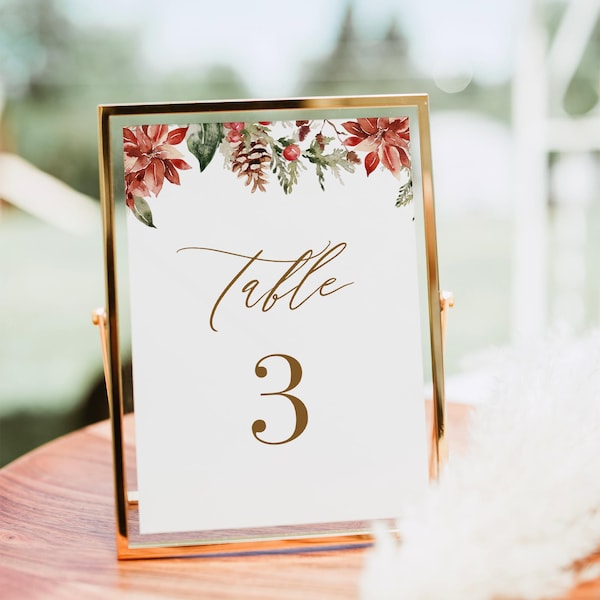 5x7 Table Numbers - Etsy