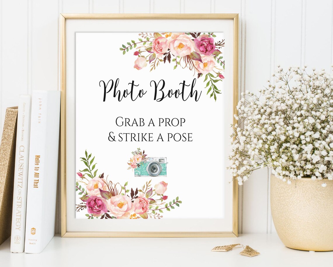 Photo Booth Sign Wedding Photo Booth Photo Booth Printable - Etsy