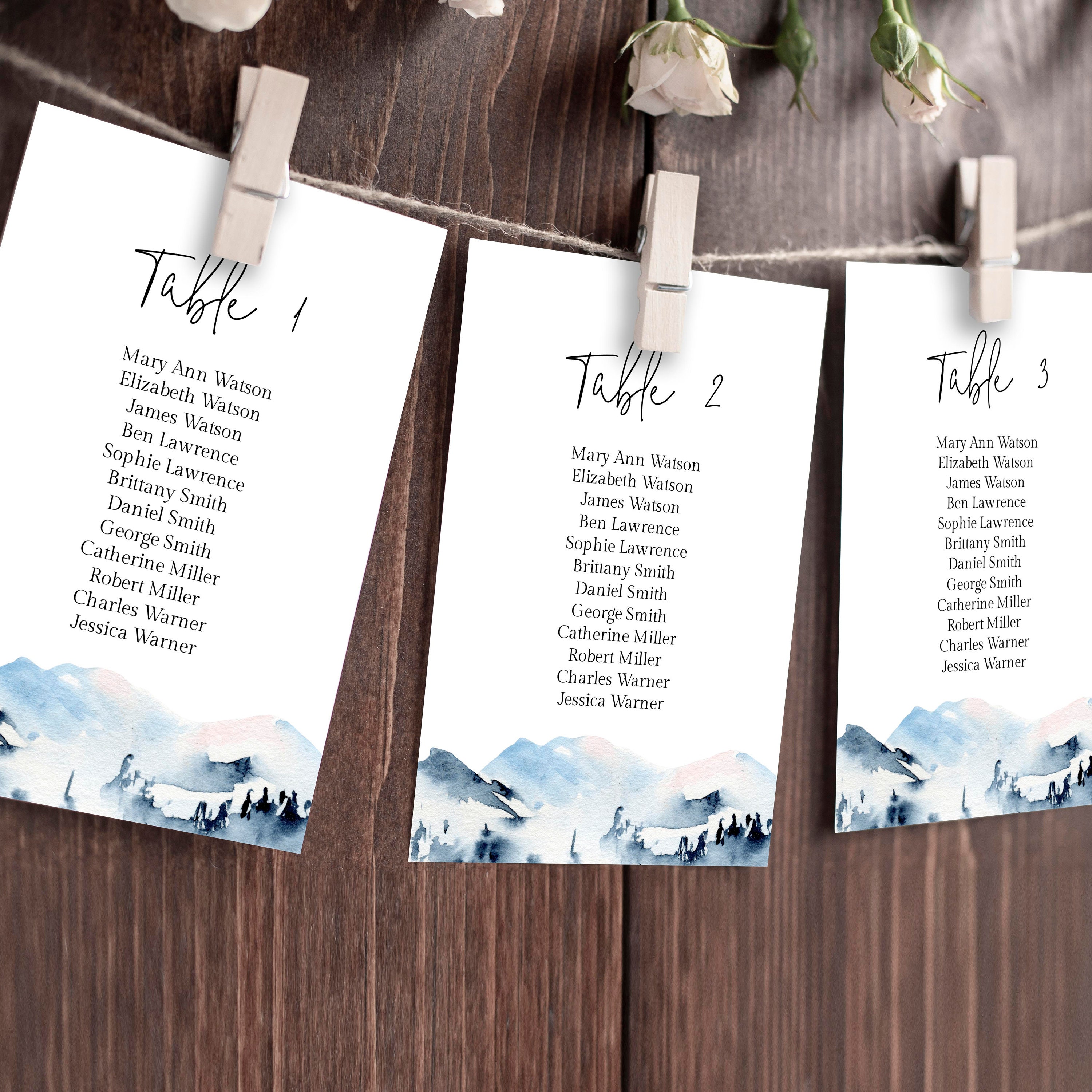 Mountain Seating Chart Template Download Editable Outdoor - Etsy